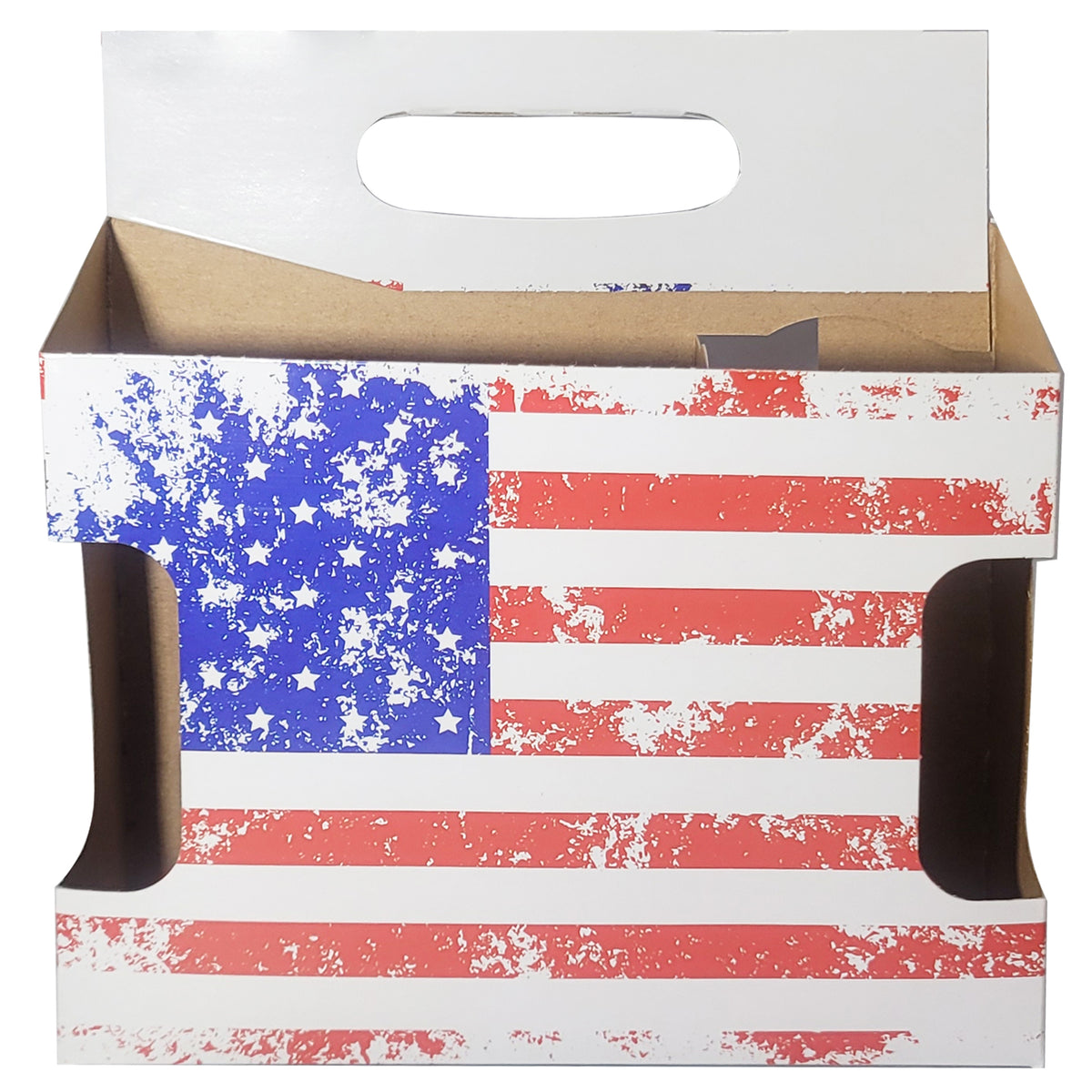 6pk Cardboard Carrier (Die-Cut Flag Design) | Holds 6pk 12oz Bottles ...