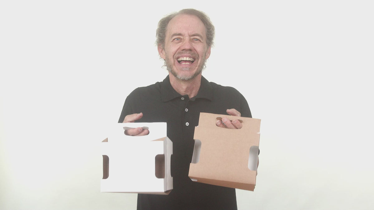6pk Cardboard Carrier | Kraft Die-Cut – C-Store Packaging