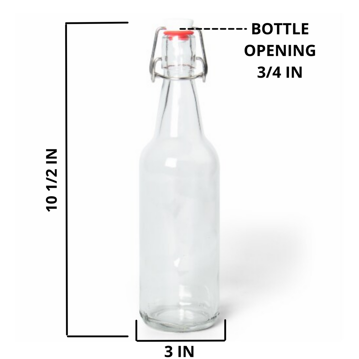 16-20oz Clear Growler with Flip Top Airtight Silicone Seal (Pack of 6 ...