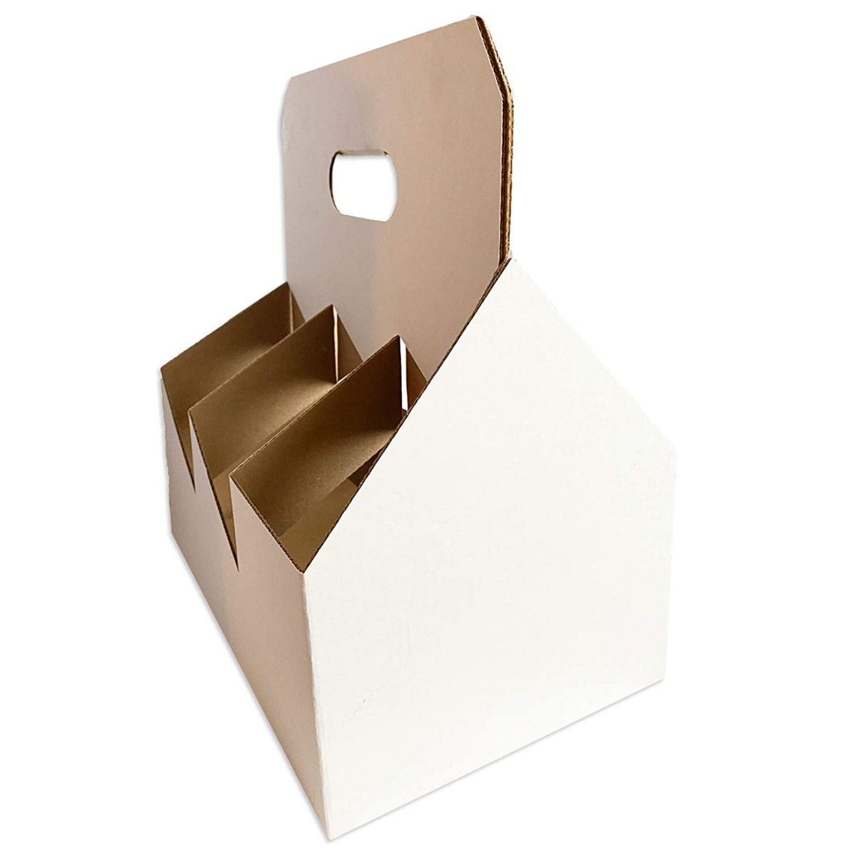 Cardboard Carrier | White 750 ml Bottle Carrier or 22oz Beer Bottle Ca ...