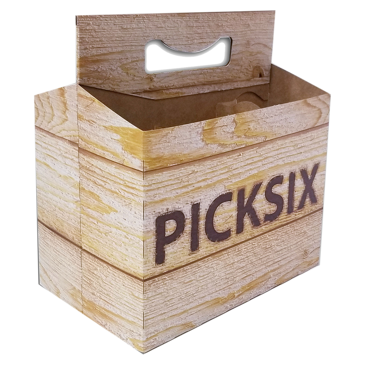 6pk Cardboard Carrier | PICKSIX Crate – C-Store Packaging