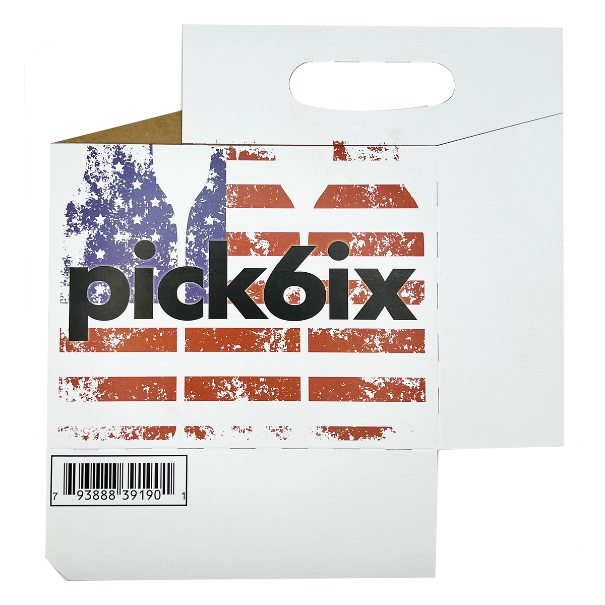 6pk Cardboard Carriers | PICK6IX American Flag – C-Store Packaging